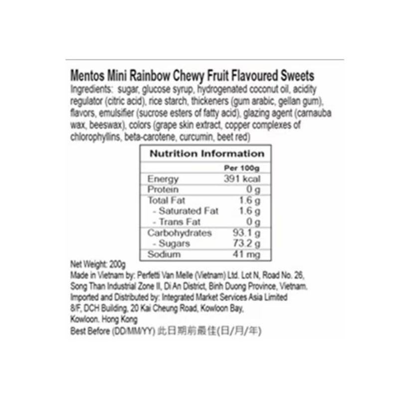 Mentos-Mini-Rainbow-200G - 3046896 | DCH Foods eShop